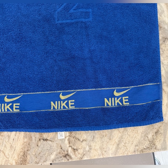 Nike Accessories Gorgeous Royal Blue Nike Beach Towel Gold Writing